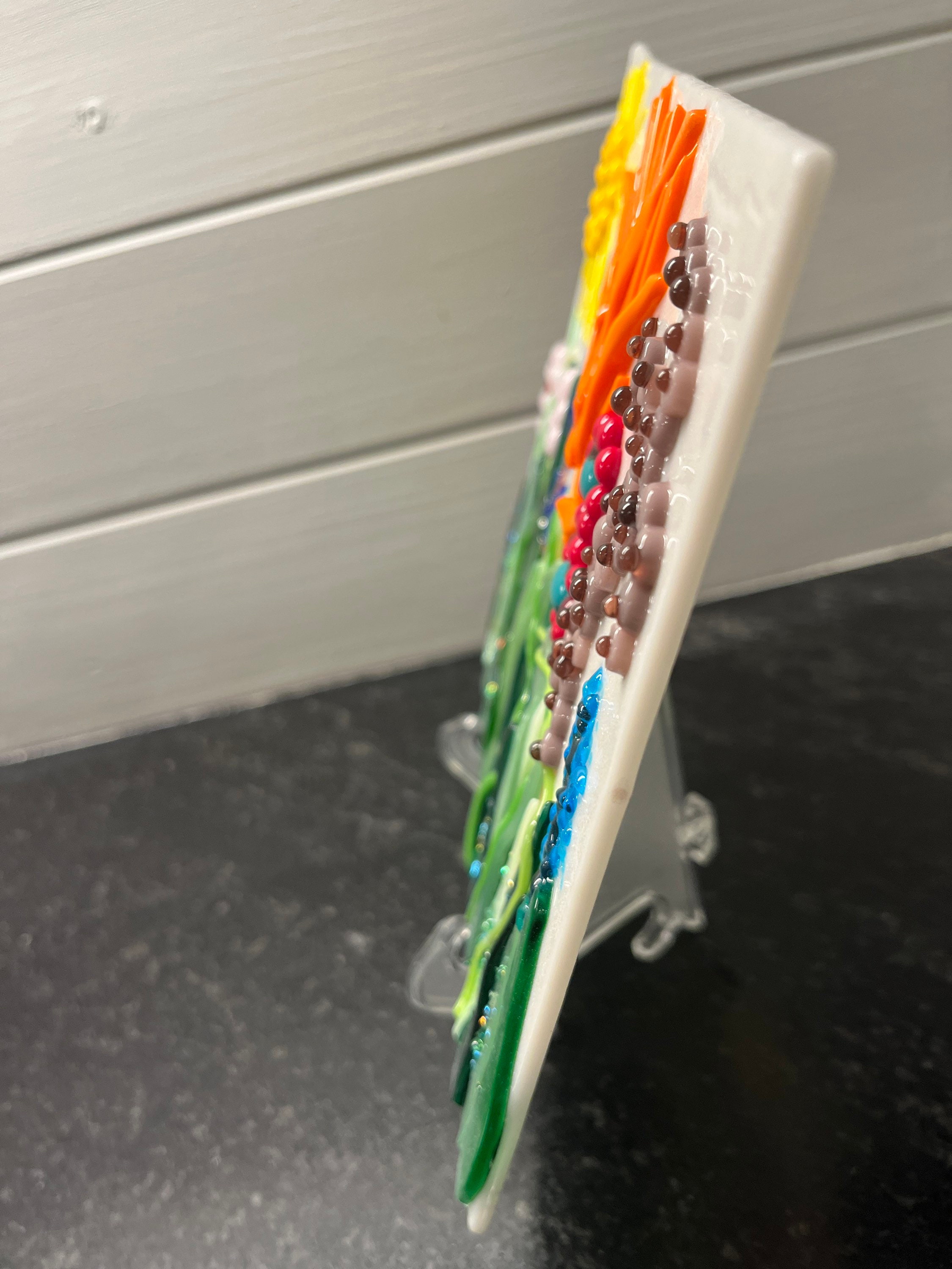 Fused Glass Flower Scape - Etsy