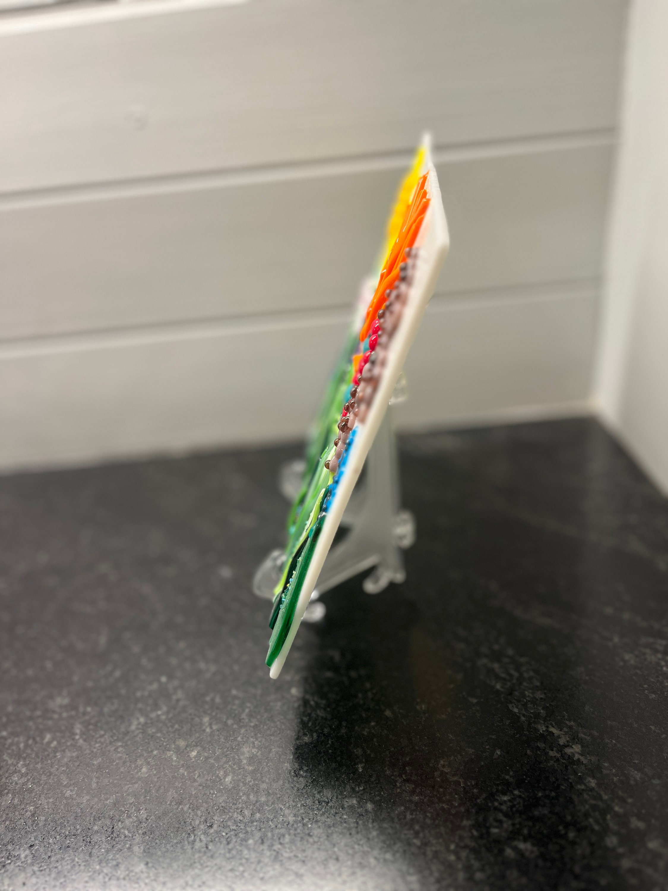 Fused Glass Flower Scape - Etsy