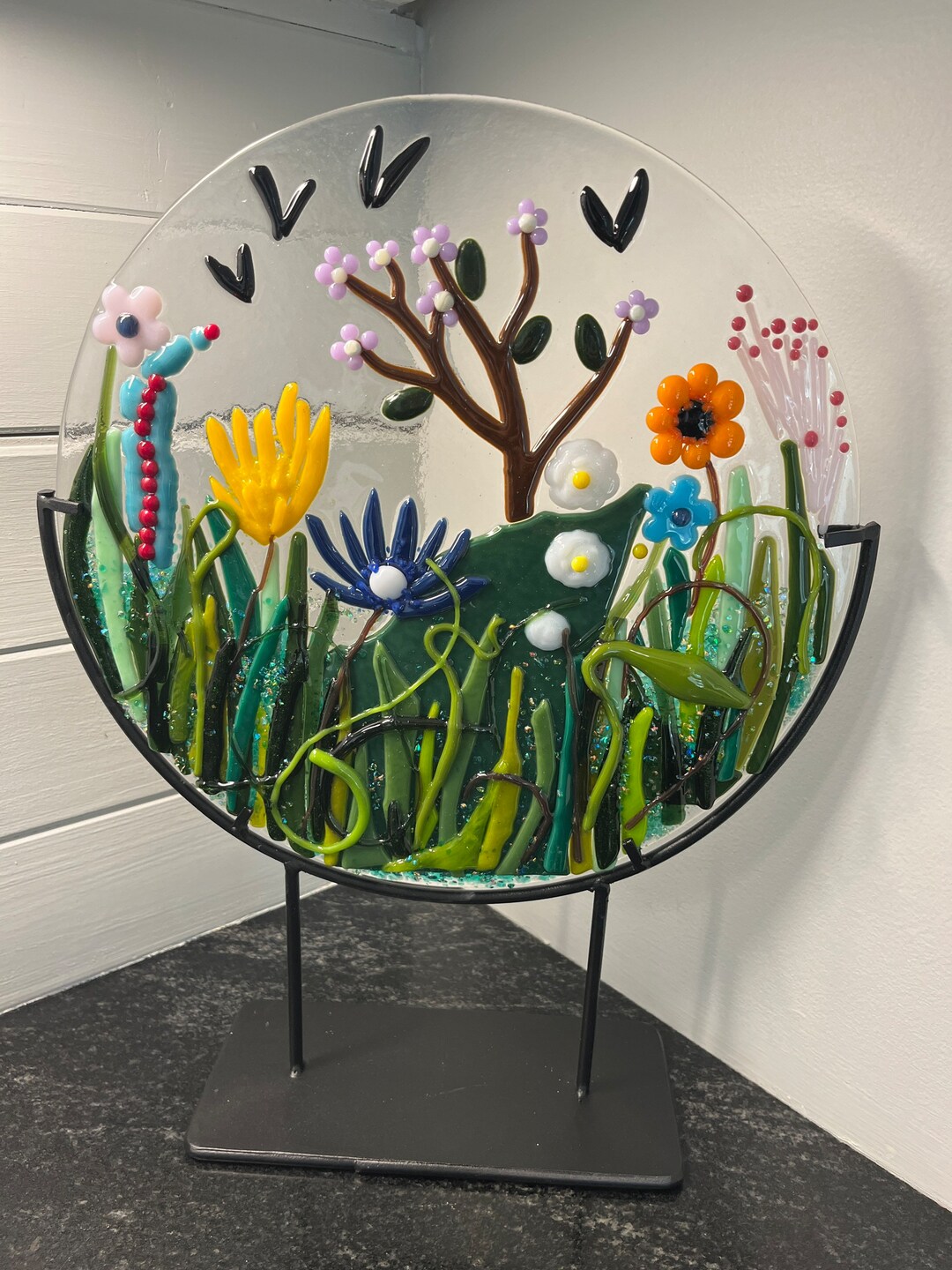 Fused Glass Flower Garden - Etsy