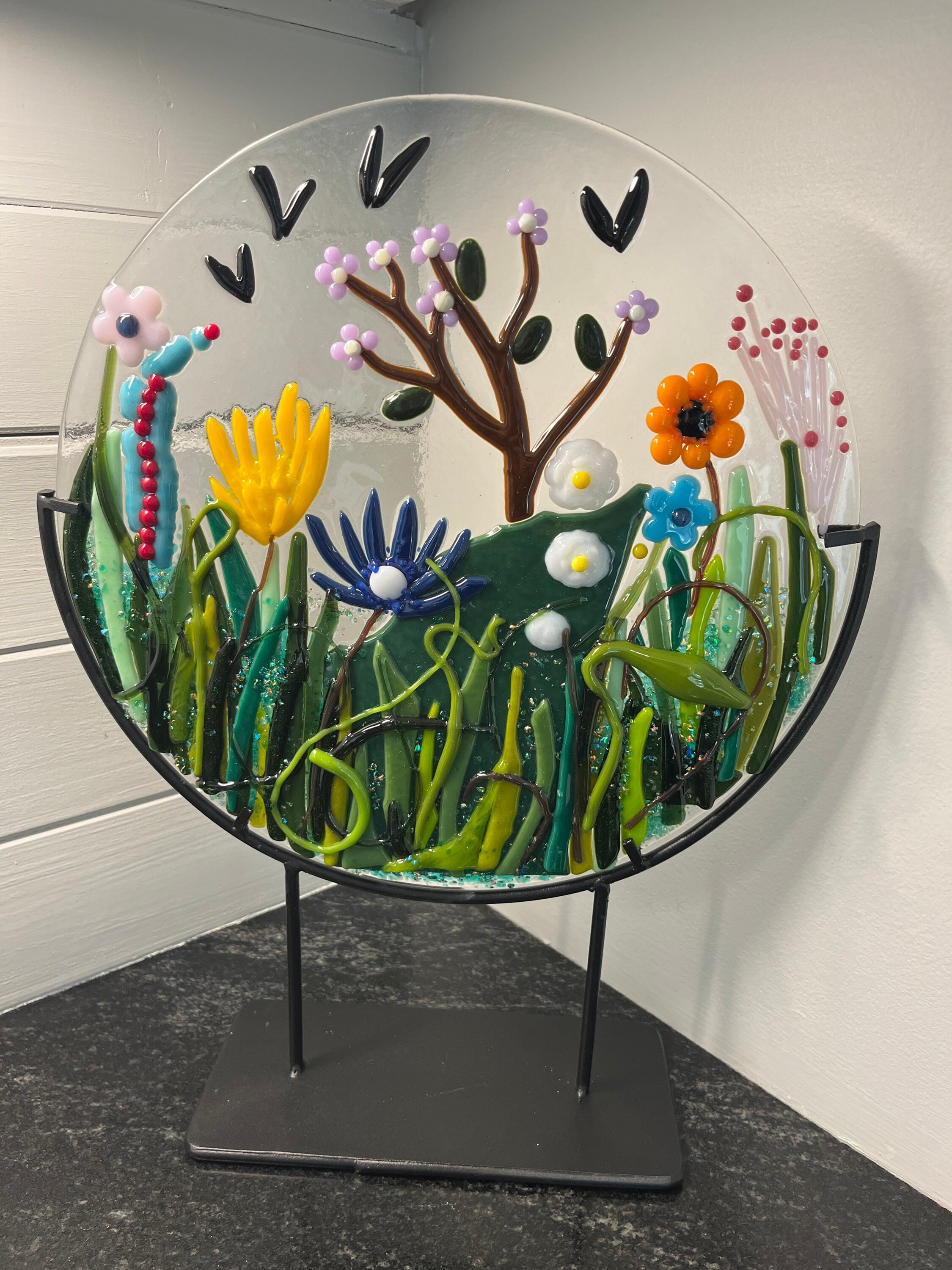 Fused Glass Flower Garden - Etsy