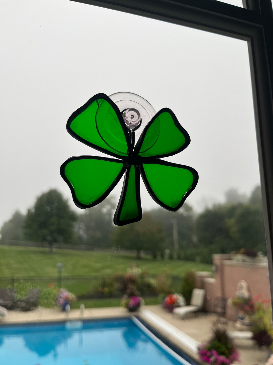 4 Leaf Clover Stained Glass Sun Catcher - Etsy