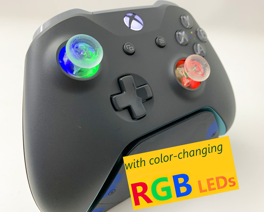 PROFESSIONALLY REFURBISHED Gray & Light Blue Xbox One Controller W LED ...