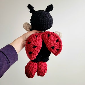Levi the Ladybug Knotted Lovey Pattern | Crochet Lovebug Pattern | Ladybug Amigurumi | Crochet ...