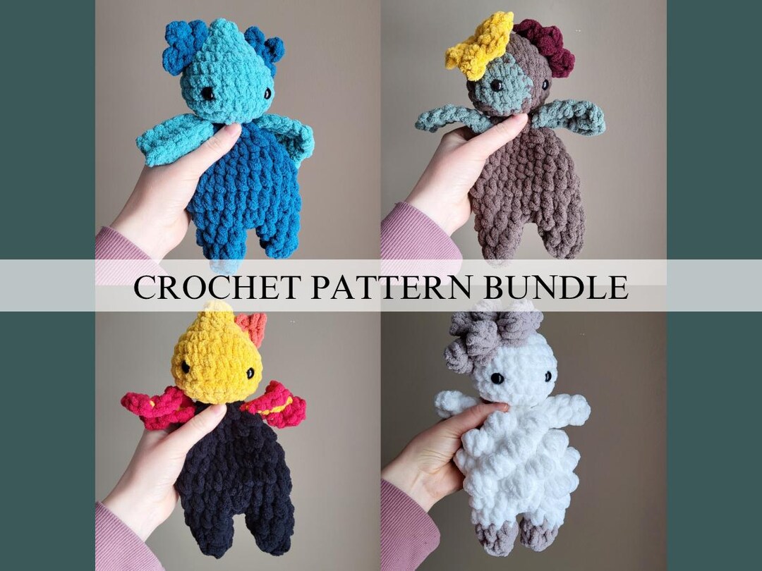 Earth / Air / Fire / Water Crochet Pattern Bundle: Elemental Bubs ...