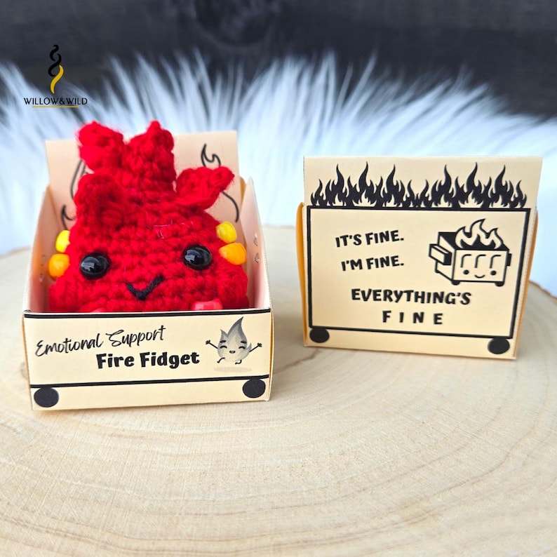 Emotional Support Dumpster Fire Crochet Pattern: Beginner Friendly, No ...