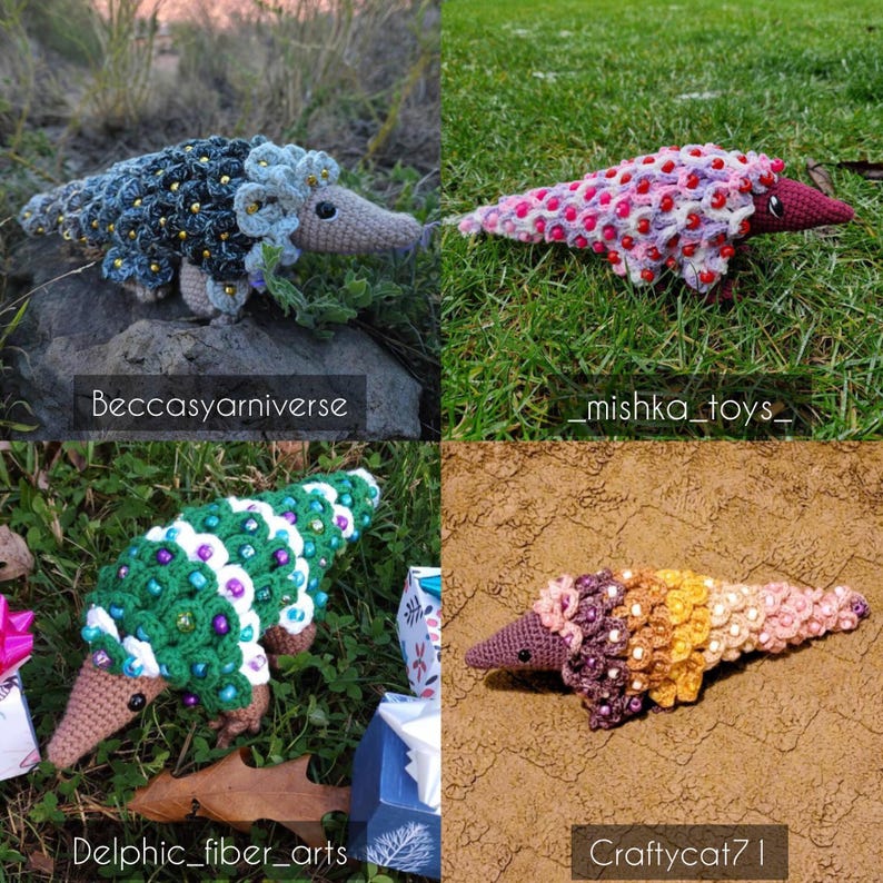 Aureli the Pangolin Crochet Pattern: Life Sized Amigurumi, Crochet ...