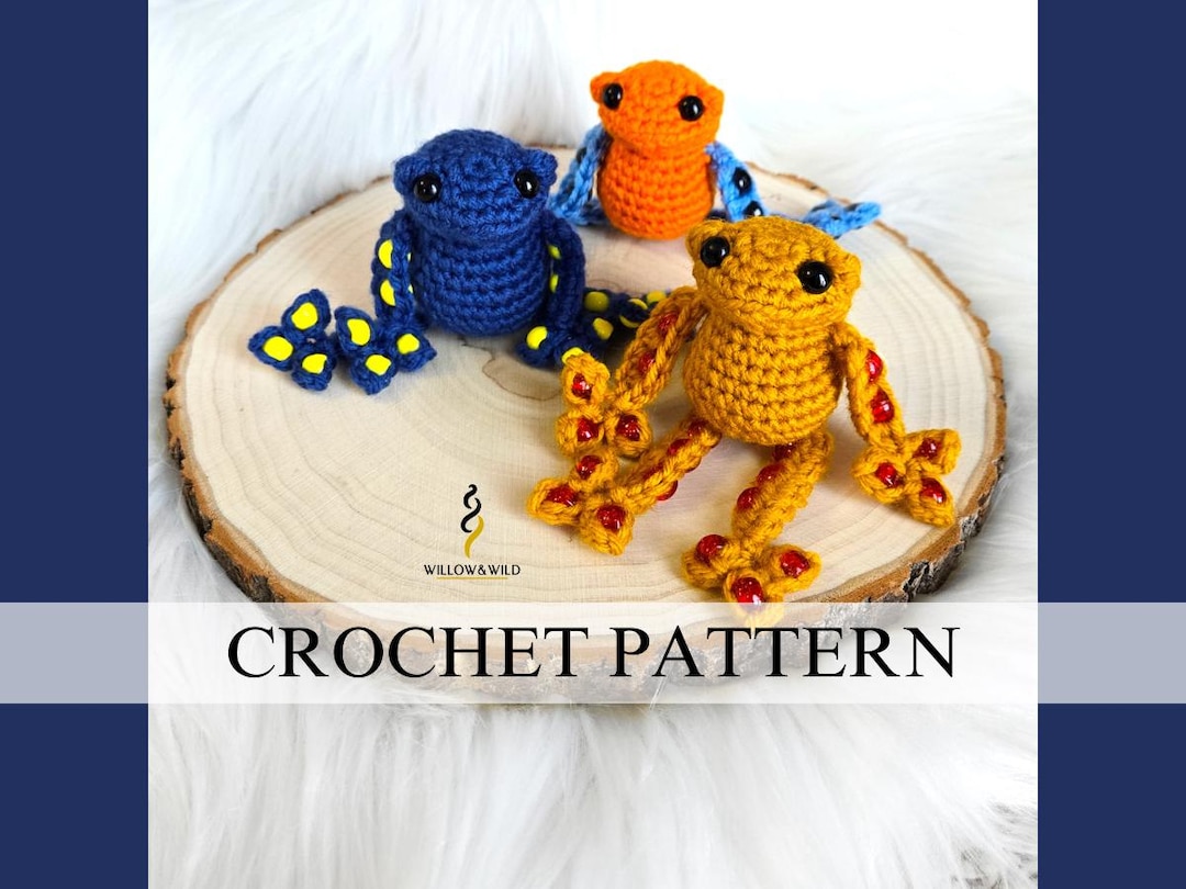 Beaded Fidget Frog Crochet Pattern: Beginner Friendly, No Sew, Sensory ...
