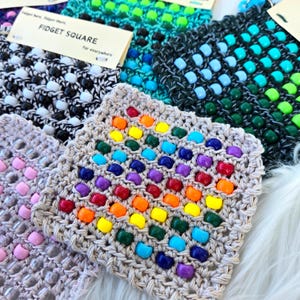 Beaded Fidget Square Crochet Pattern: Beginner Friendly, No Sew ...
