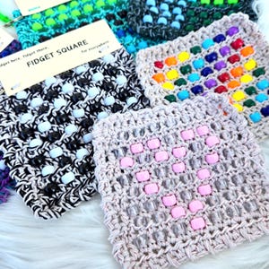 Beaded Fidget Square Crochet Pattern: Beginner Friendly, No Sew ...