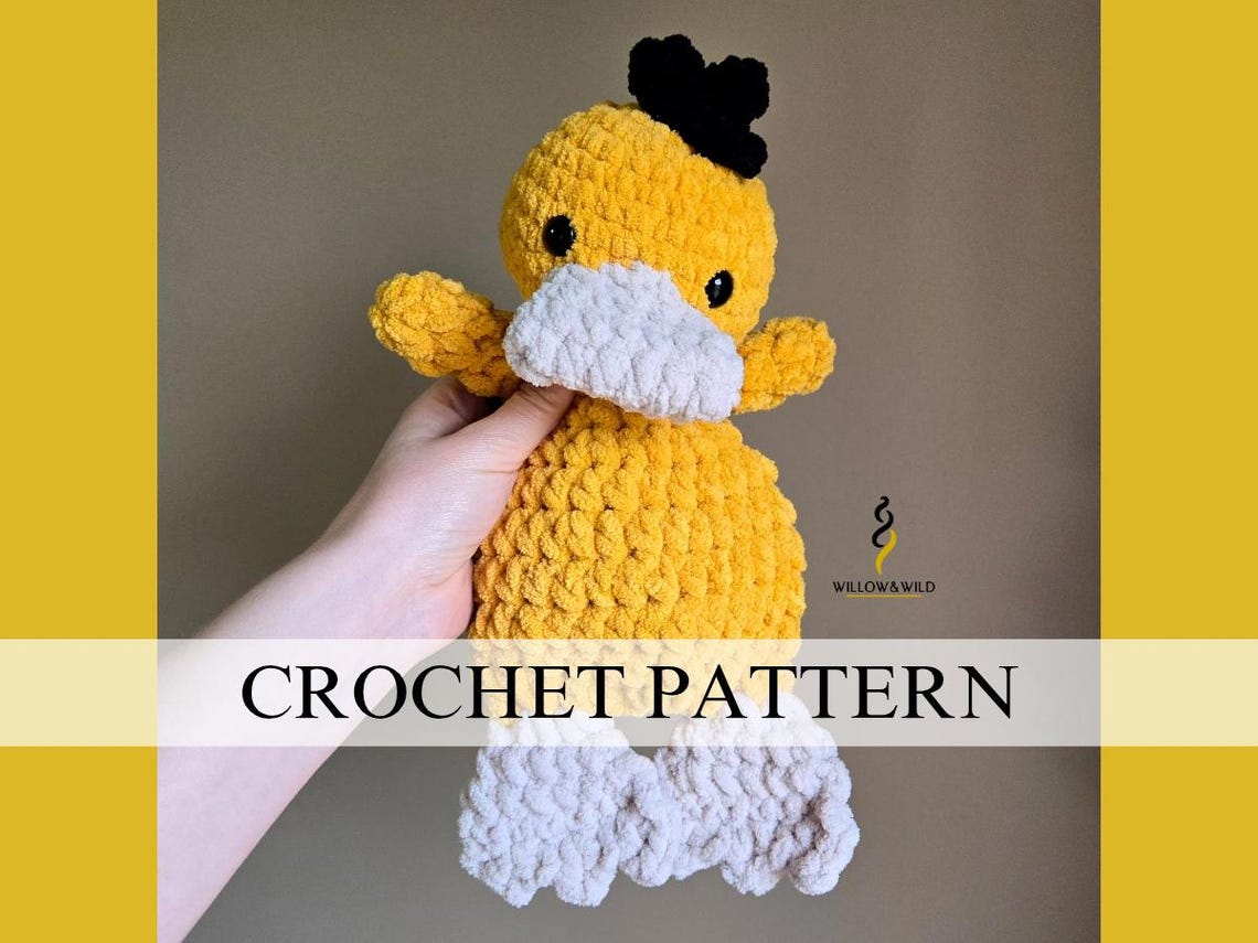 Ducko the Psychic Duck Crochet Pattern: Platypus Pocket Monster ...
