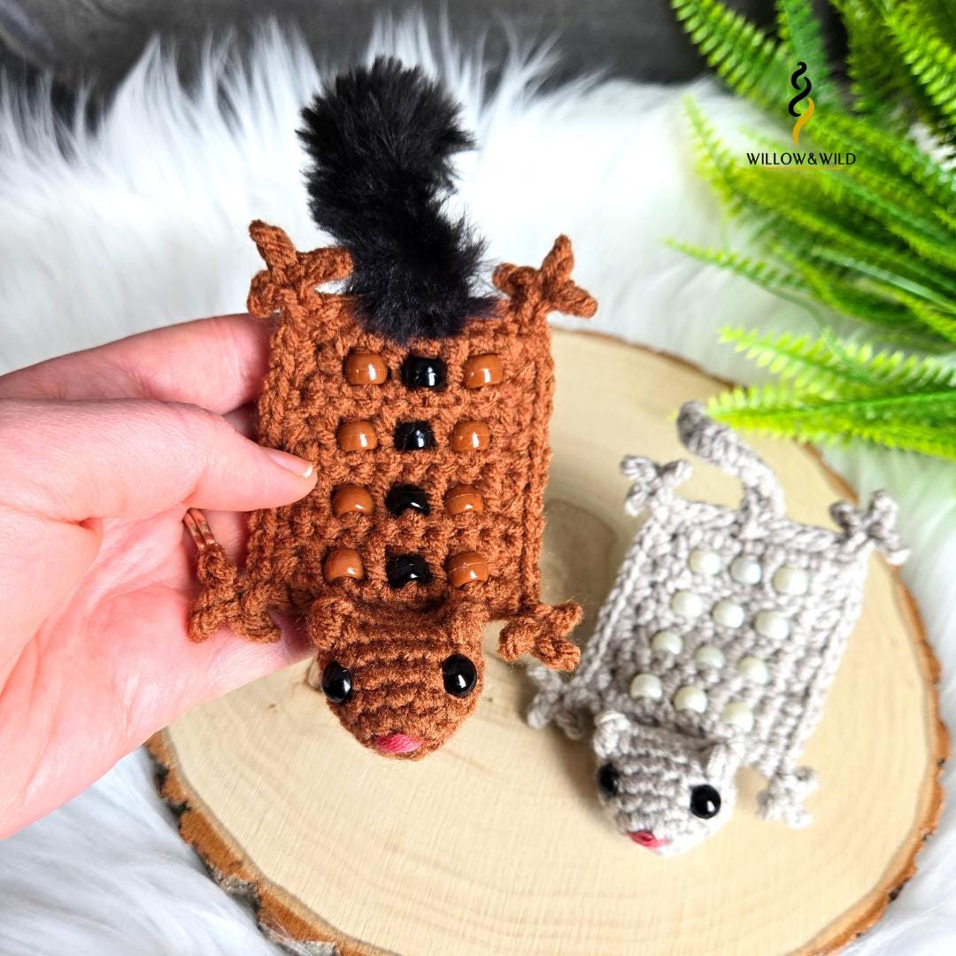Beaded Fidget Sugar Glider Crochet Pattern: Beginner Friendly, No Sew ...