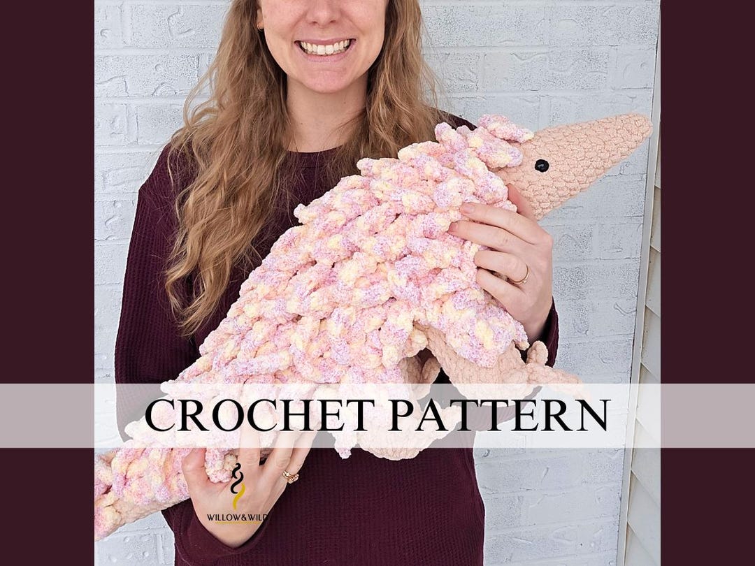 Aureli the Pangolin Crochet Pattern: Life Sized Amigurumi, Crochet ...