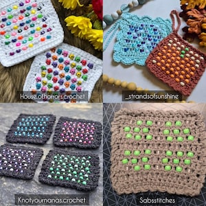 Beaded Fidget Square Crochet Pattern: Beginner Friendly, No Sew ...
