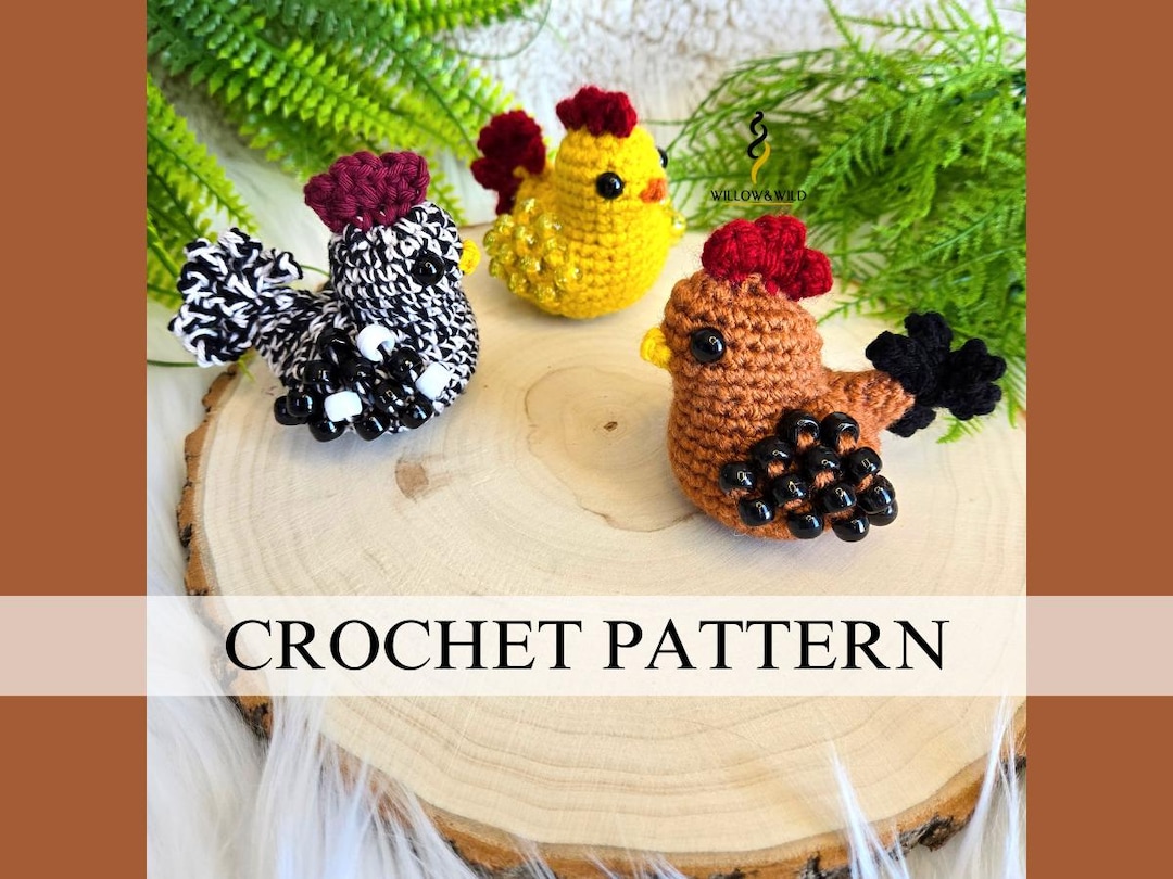 Beaded Fidget Chicken Crochet Pattern: Beginner Friendly, No Sew ...