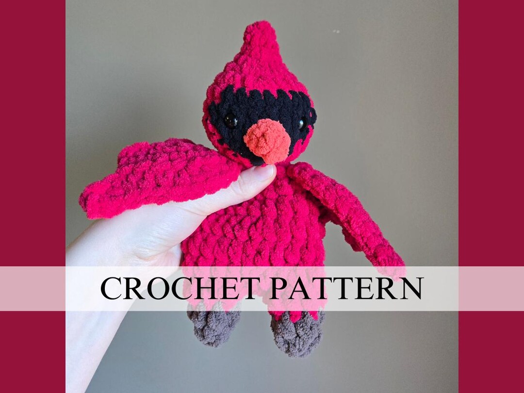 Chester the Cardinal Bub Pattern | Cardinal Crochet Pattern | Cardinal ...
