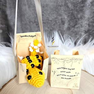 Beaded Fidget Snake Crochet Pattern: Beginner Friendly, No Sew, Sensory ...