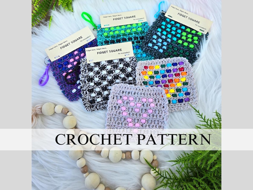 Beaded Fidget Square Crochet Pattern: Beginner Friendly, No Sew ...