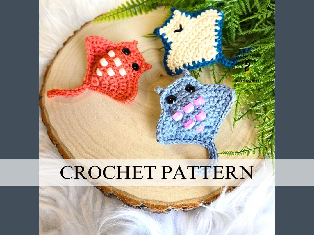 Beaded Fidget Stingray Crochet Pattern: Beginner Friendly, No Sew ...