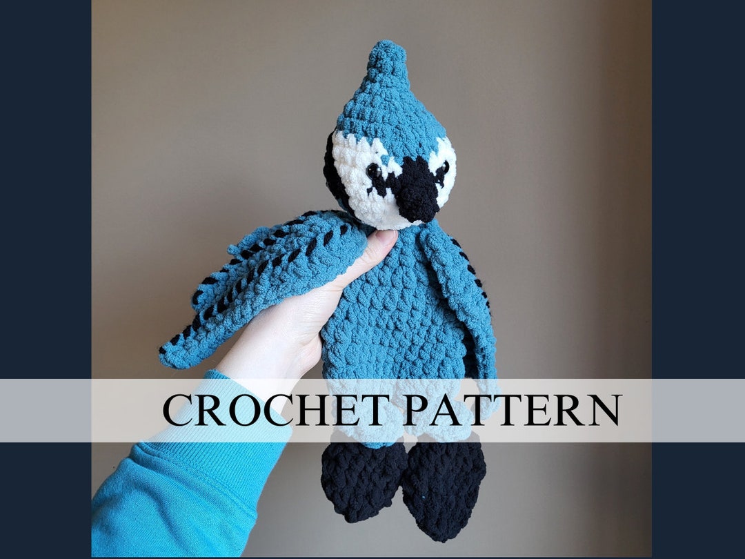Baxter the Bluejay Knotted Lovey Pattern | Bluejay Crochet Pattern ...