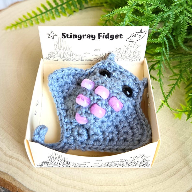 Beaded Fidget Stingray Crochet Pattern: Beginner Friendly, No Sew ...