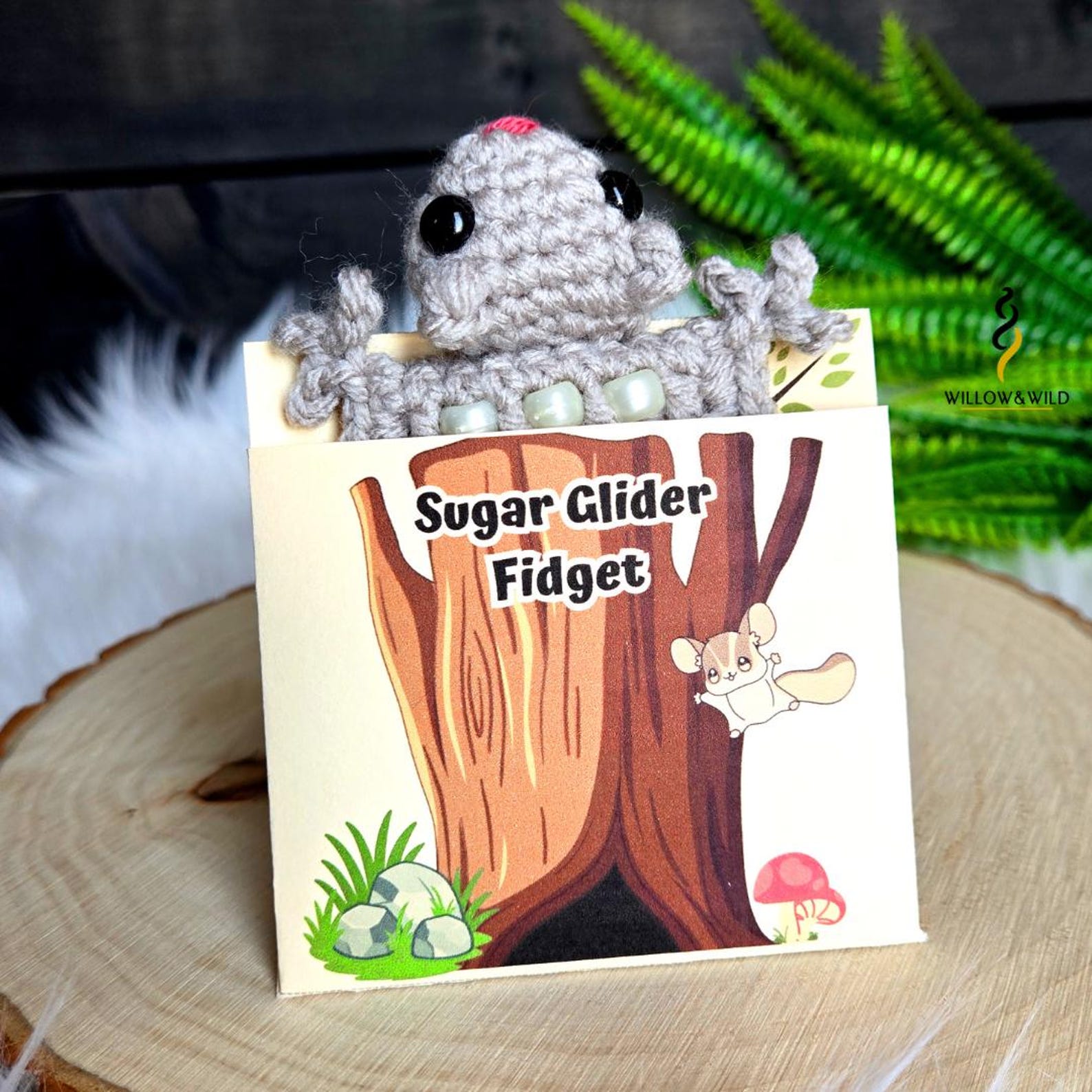 Beaded Fidget Sugar Glider Crochet Pattern: Beginner Friendly, No Sew ...
