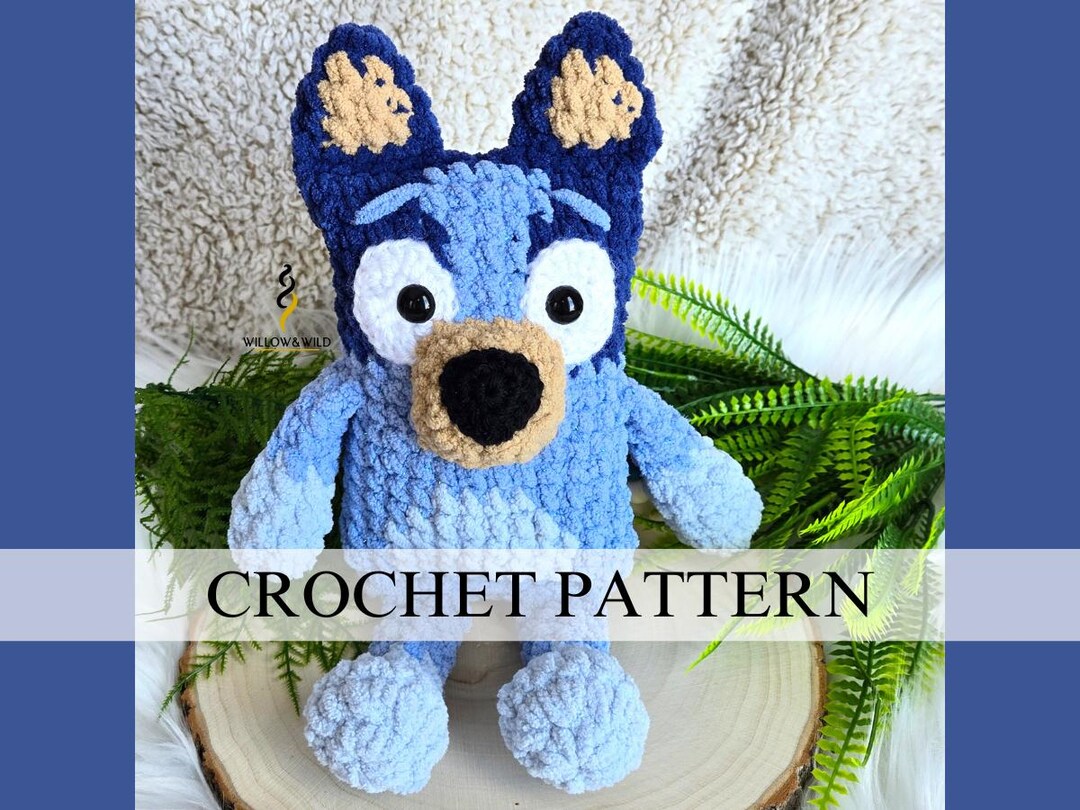Blue the Dog Crochet Pattern | Blue Heeler Crochet Pattern | Blue ...