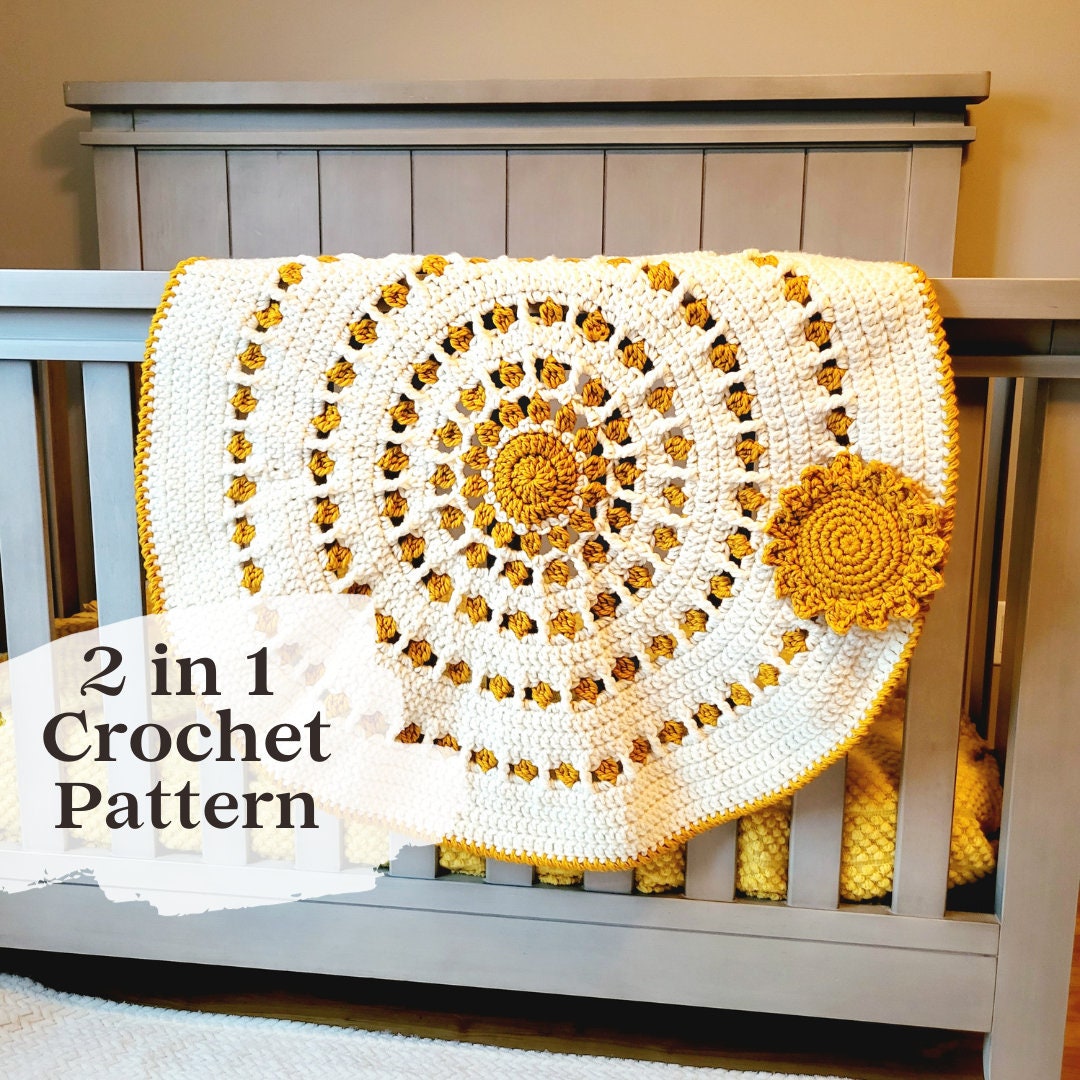 2in1 My Sunshine Baby Blanket & Lovey Crochet Pattern Sun Baby Blanket ...