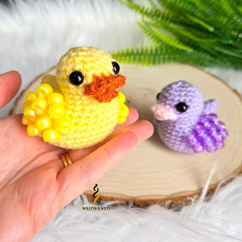 Beaded Fidget Duck Crochet Pattern: No Sew Amigurumi (PDF Pattern ...