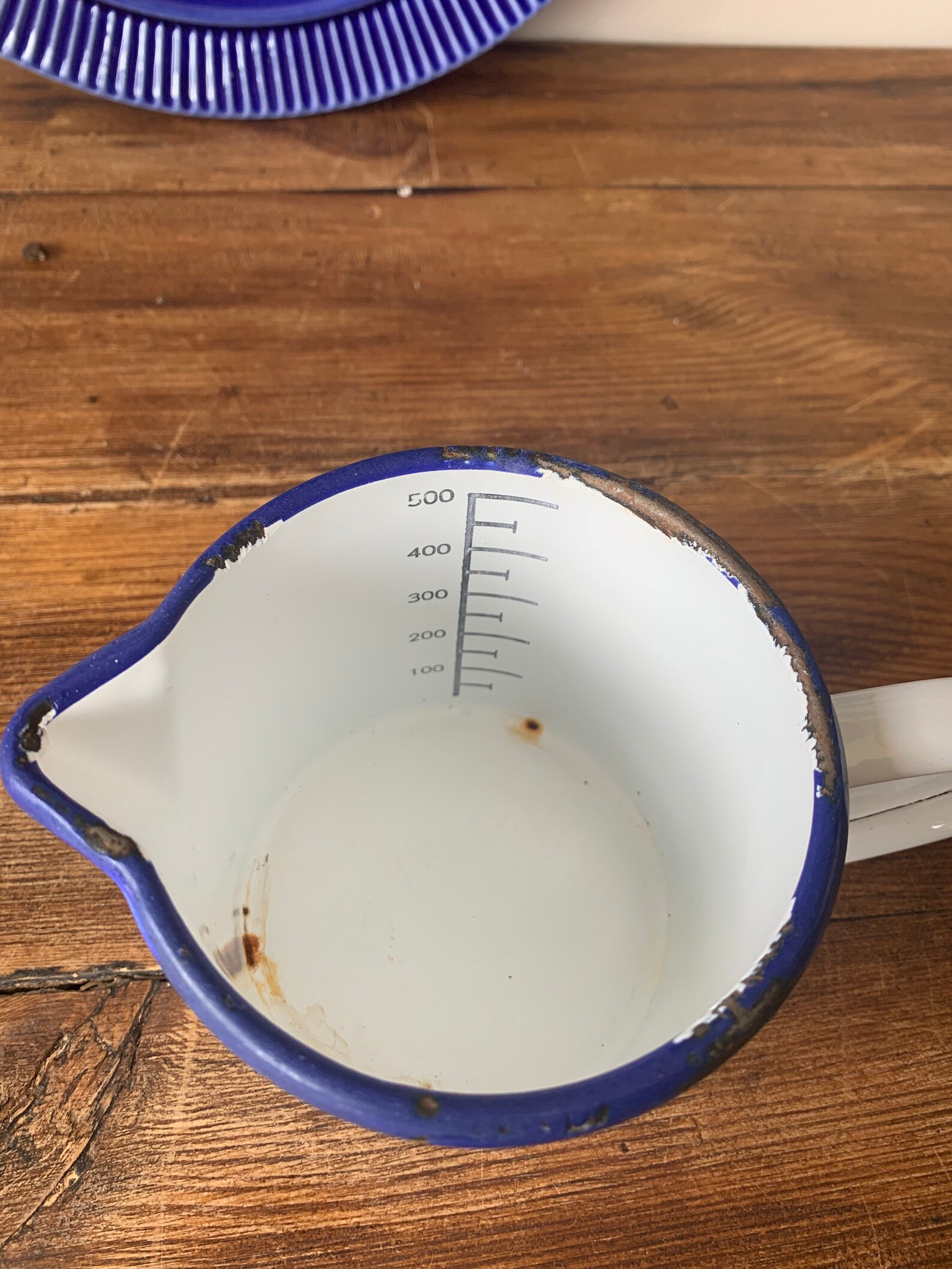 Vintage Enamel Measuring Cup 05 Ltr - Etsy