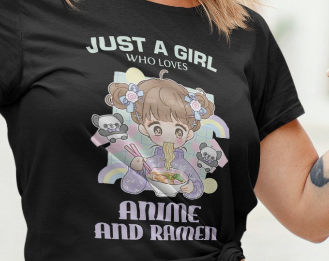 Just A Girl Who Really Loves Anime and Music, Anime Shirt, Anime Gift ...