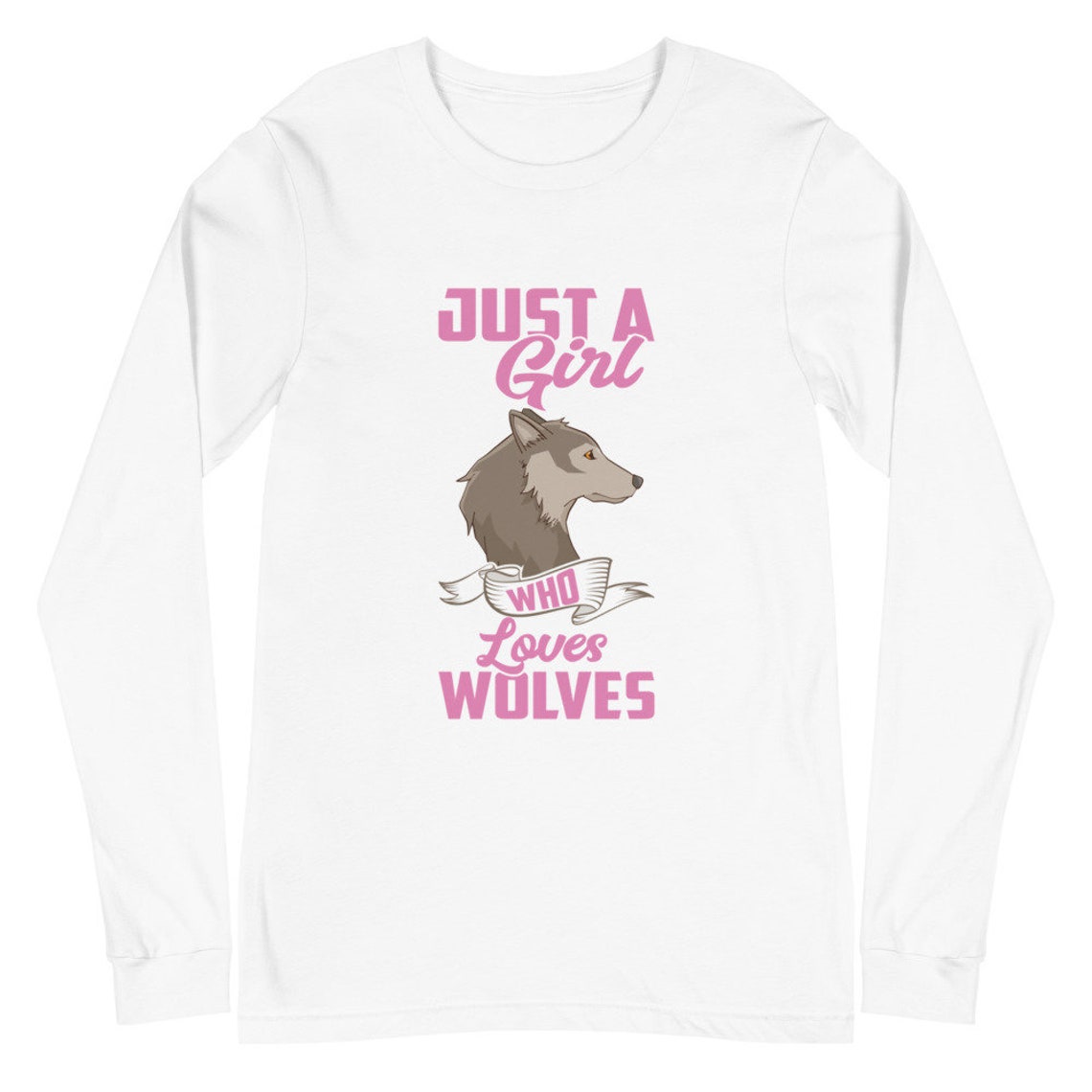 Just A Girl Who Loves Wolves T-shirt Cute Wolf Lover Gift - Etsy
