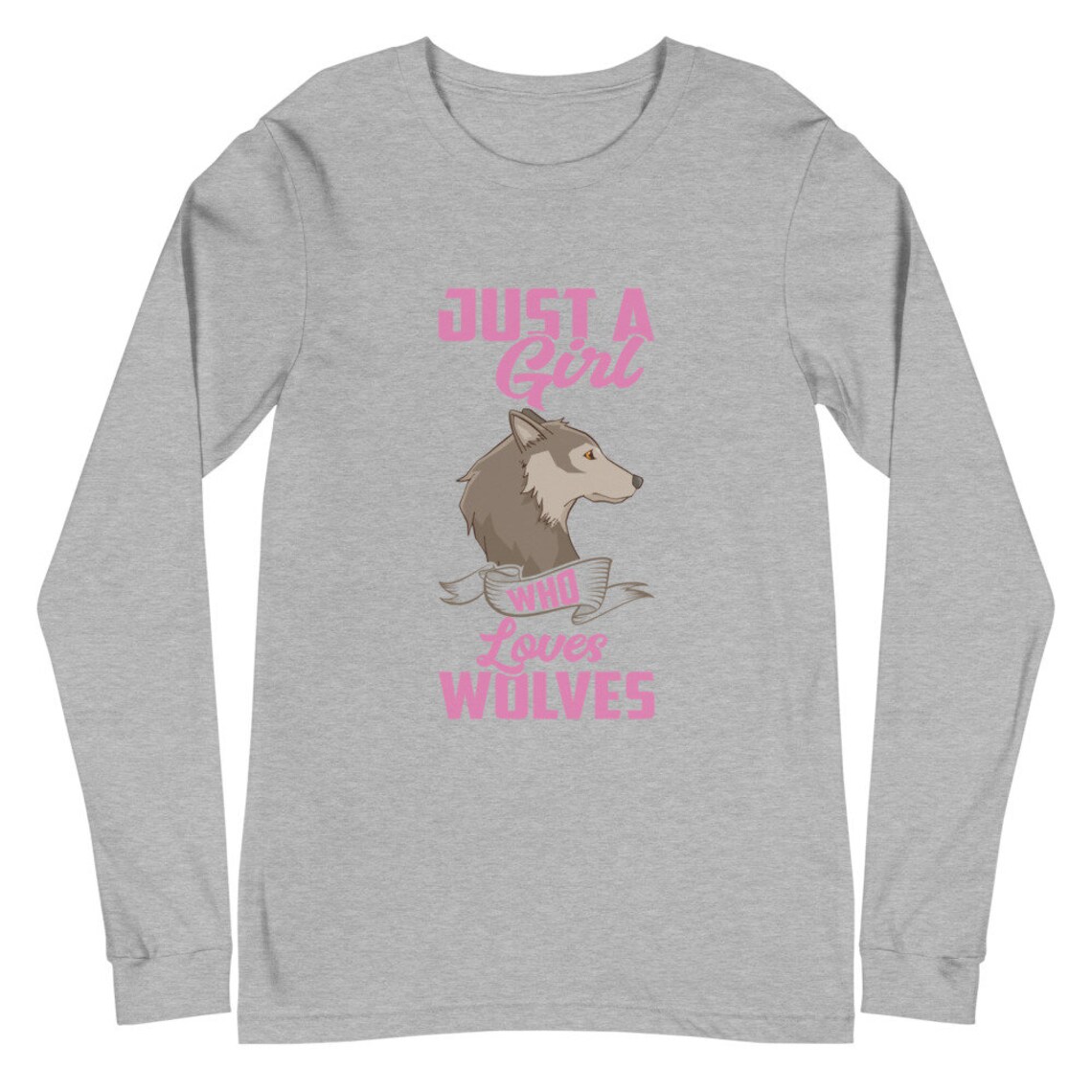 Just A Girl Who Loves Wolves T-shirt Cute Wolf Lover Gift - Etsy