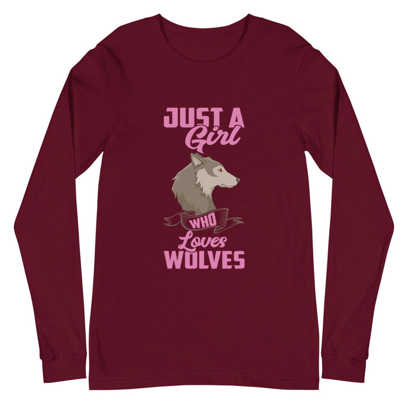 Just A Girl Who Loves Wolves T-shirt Cute Wolf Lover Gift - Etsy