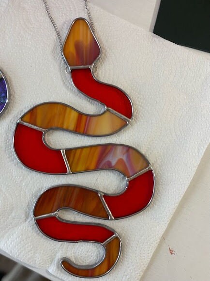 Stained Glass Snake - Etsy