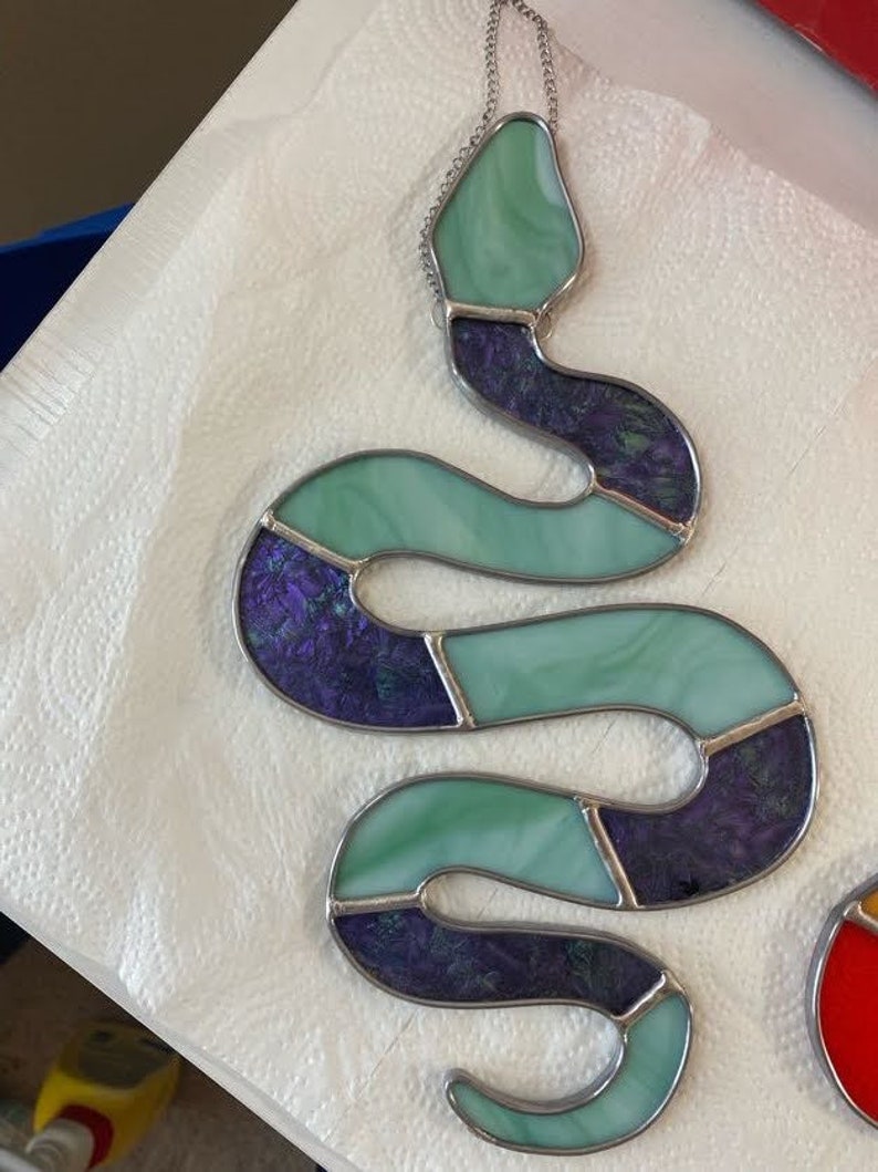 Stained Glass Snake - Etsy