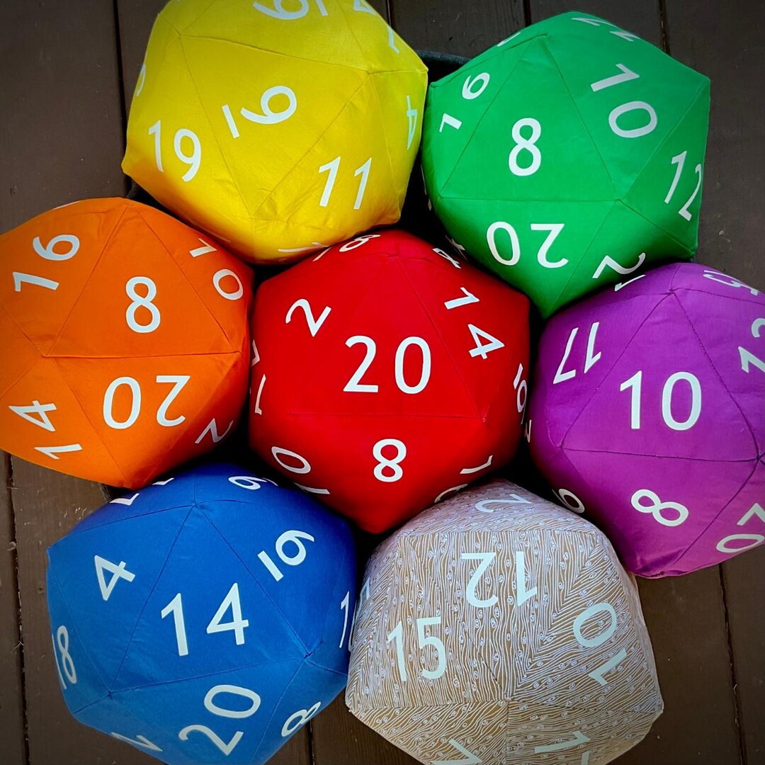 Giant Plush D20 Dice Pillow - Etsy