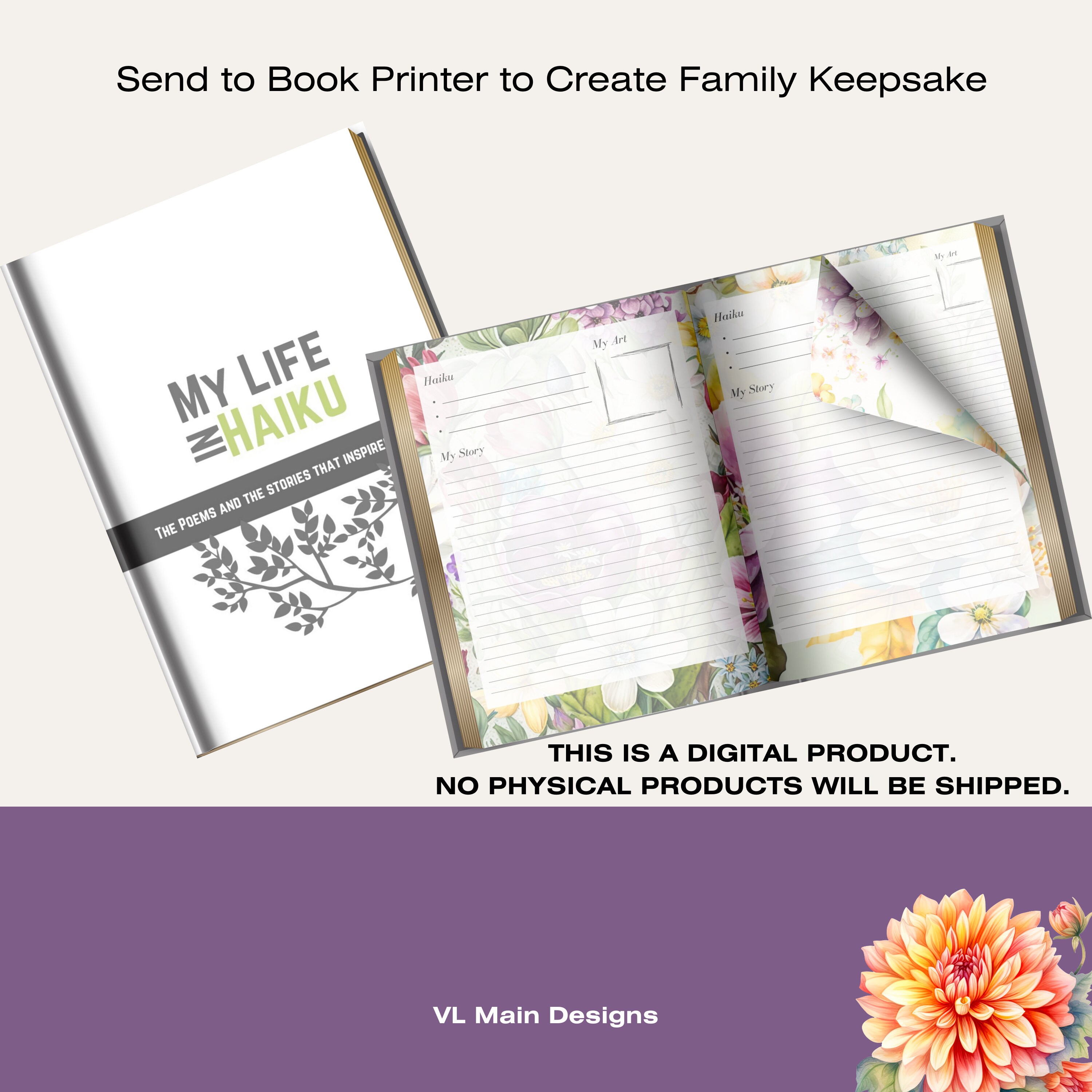 Printable Haiku Poetry Journal Digital Journal Pages for Poetry and ...