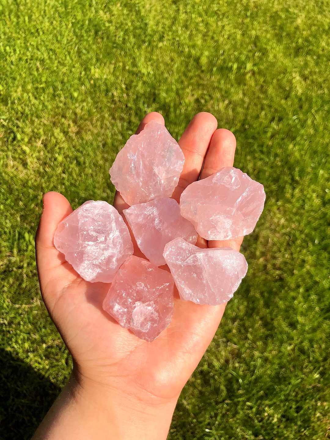 Raw Rose Quartz Healing Crystals for Energizing Water, Promotes Love ...