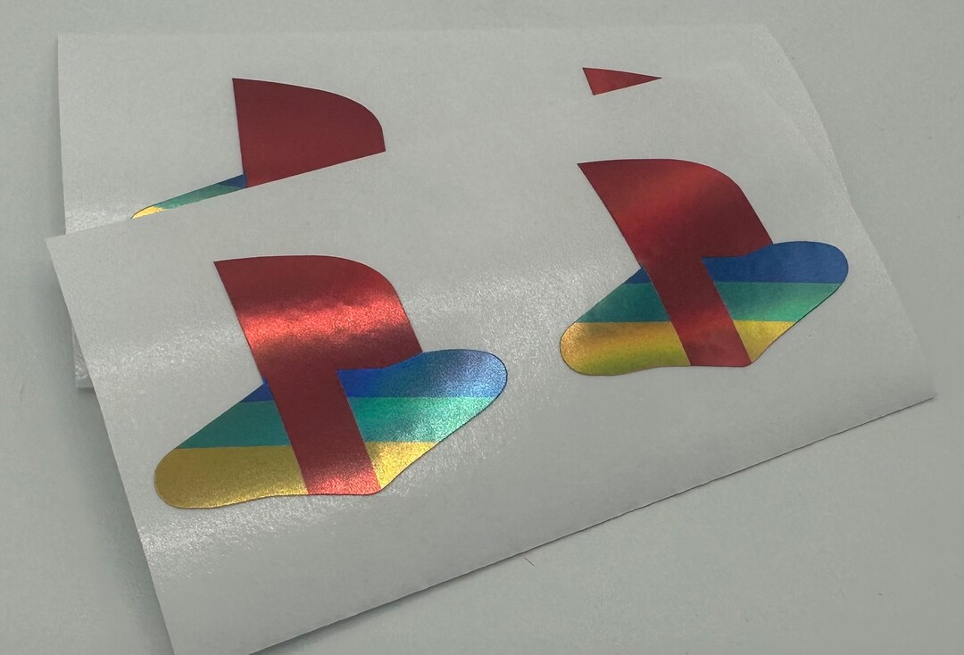 Retro PS Logo Vinyl Decals for Playstation 5 Console. 2 Sticker Pack ...
