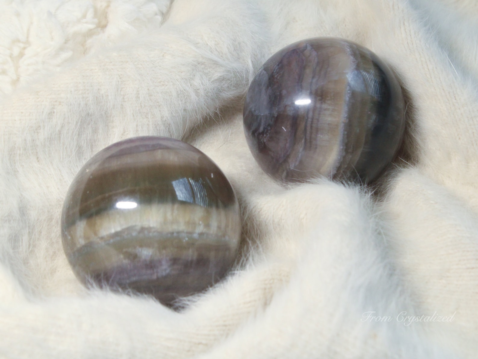 High Quality Natural Crystal Sphere Brown Crystal Ball Natural Snail ...