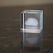Healing Cloud Crystal Cube, Minimalist Cloud Encased in Crystal Cube ...