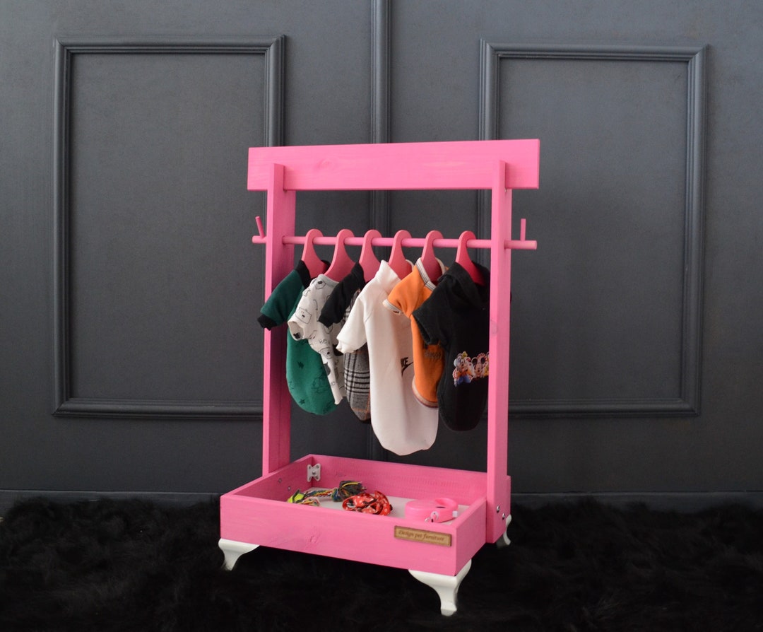 Pink Wardrobe, Dog Wardrobe, Dog Clothing Rack, Pet Wardrobe ...