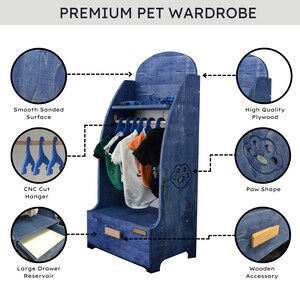 Dog Clothes Wardrobe, Pet Closet Organizer, Rack for Pets/dolls/baby ...