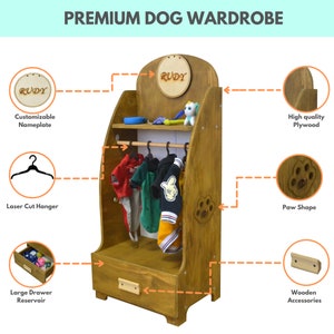 Personalized Dog Clothing Storage, Wardrobe for Dog Clothes, Dog ...