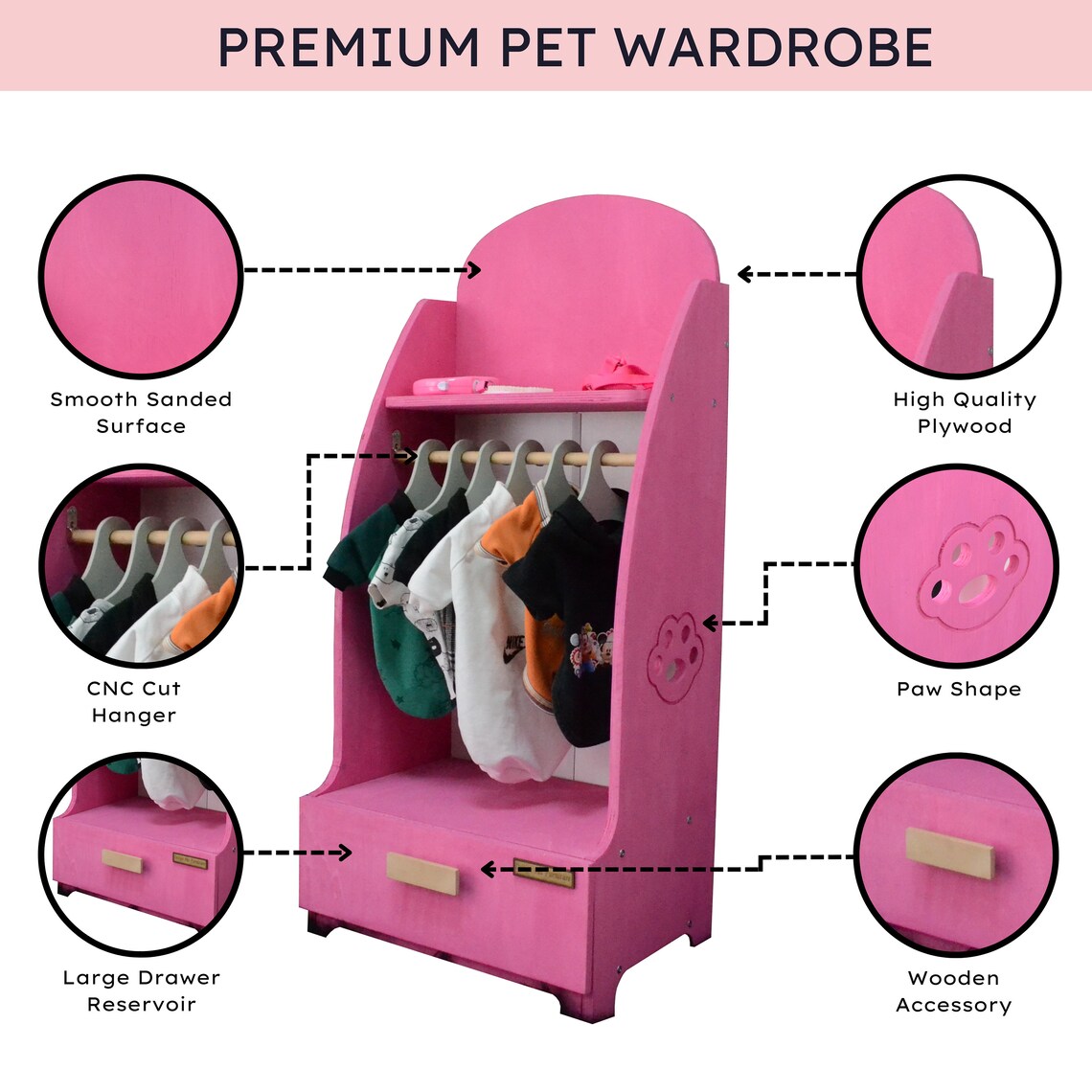 Dog Clothing Rack Pet Wardrobe Pet Clothing Organizer Rack - Etsy