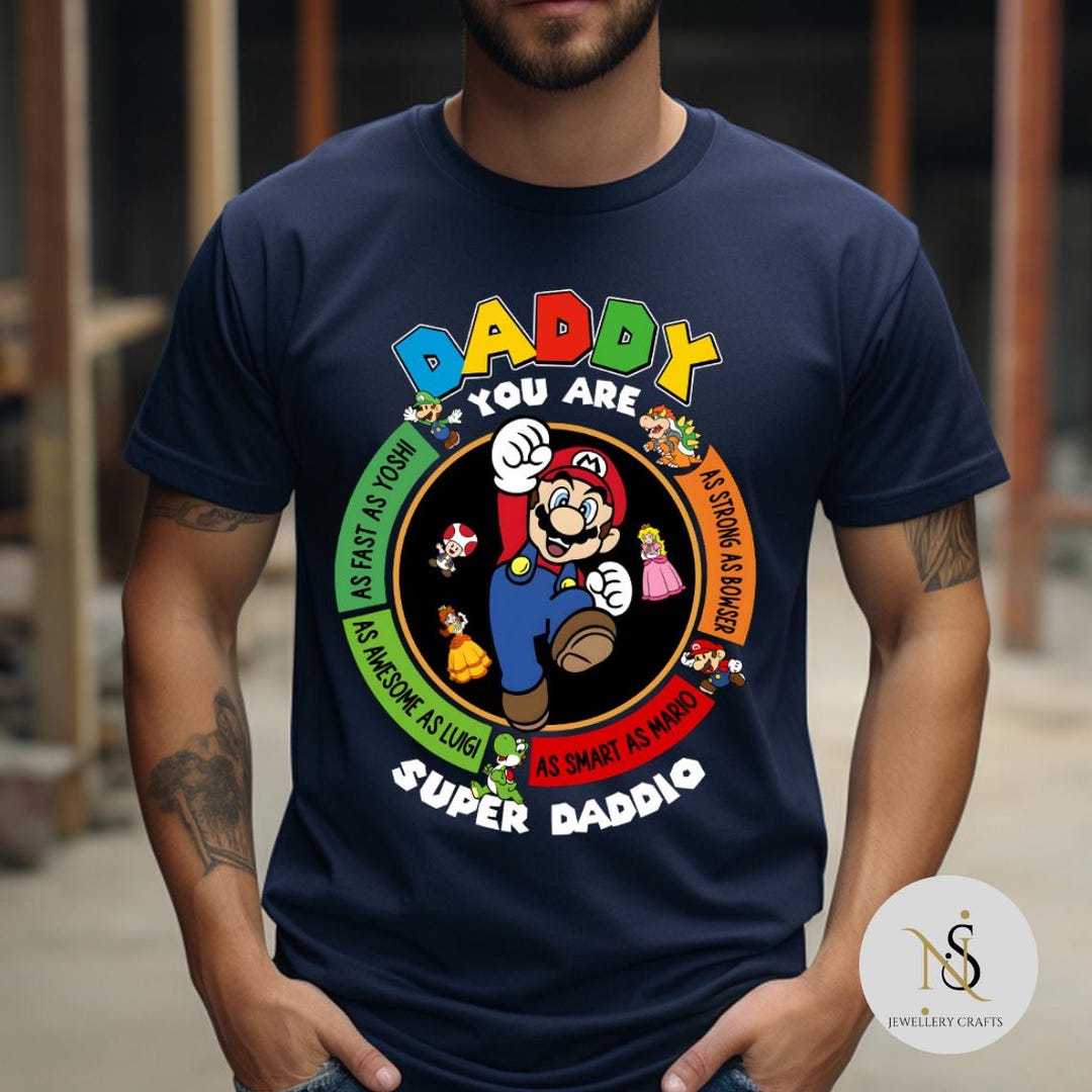 Personalized Super Mario Dad Shirt, Dada Daddio Dad Bruh, Father's Day ...