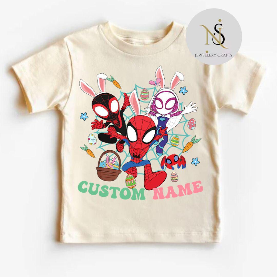 Spidey and His Amazing Friends Easter Kids Shirt, Spiderman Happy ...