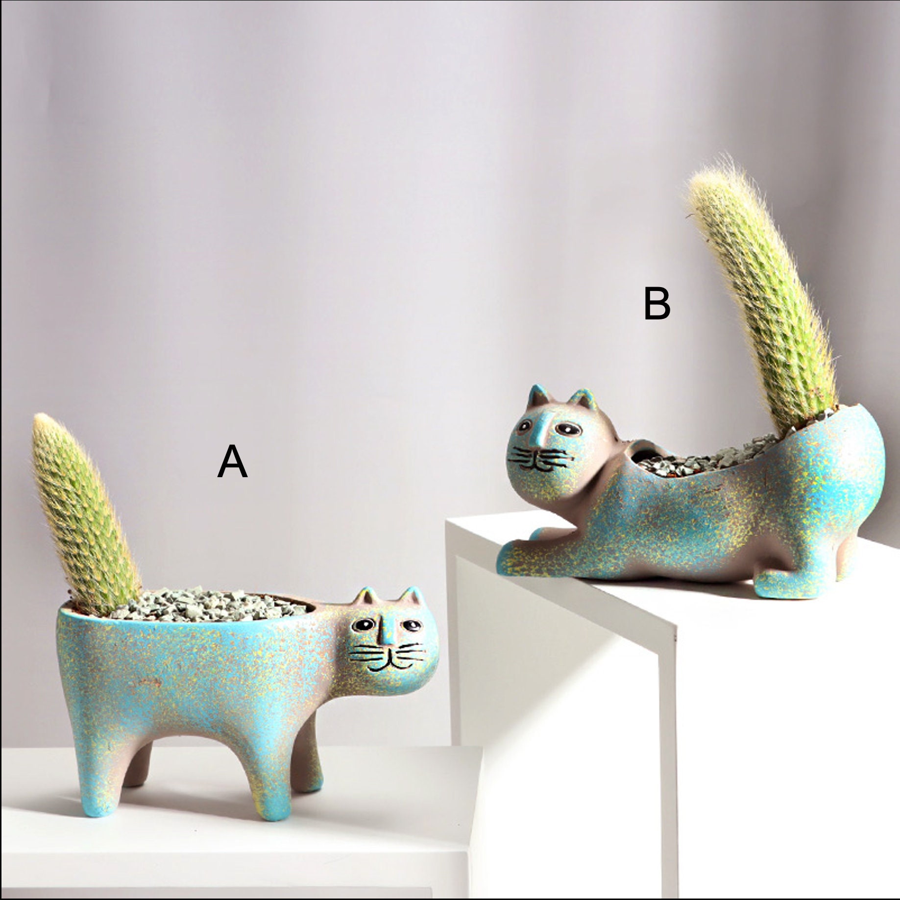 Ceramic Cat Design Planter and Pot Gifts for Him or Her - Etsy