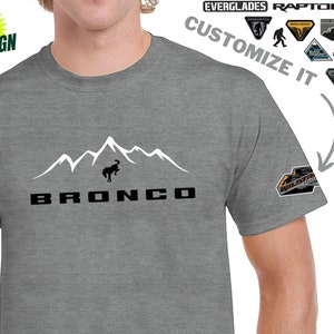 Ford Bronco Lover Tshirt With Model Logo on Both Sleeve Printed on ...