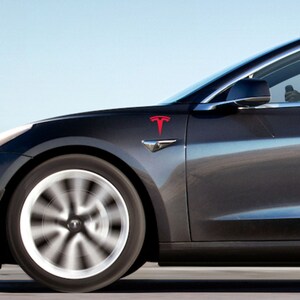 Tesla Logo Reflective Decal Bumper Sticker Available in Different ...